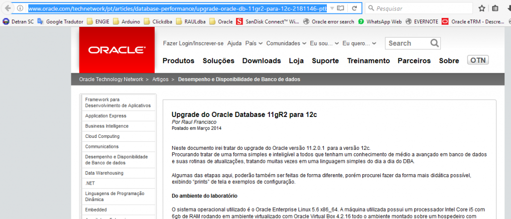Projeto DBA | Raul Francisco Andrade DBA Oracle